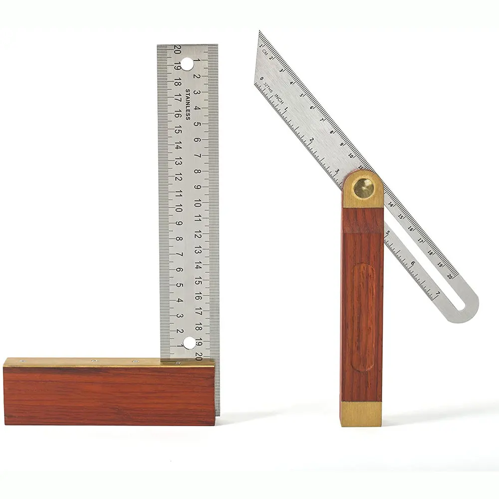 Sliding T-Bevel Wooden Marking Gauge Try Square With Hardwood Handle ...