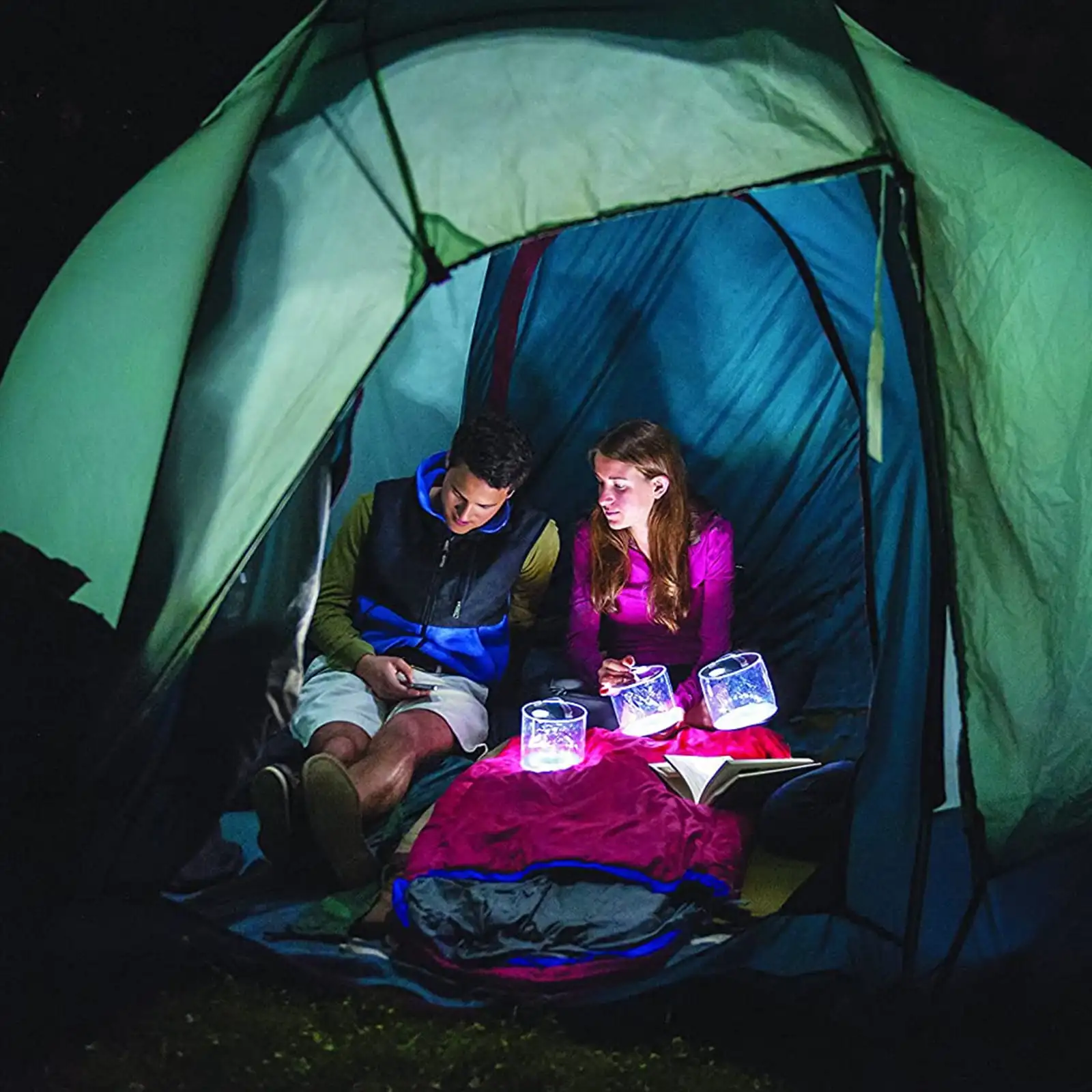 Solar Inflatable Lights Rgb White Folding Solar Camping Led Lamp ...