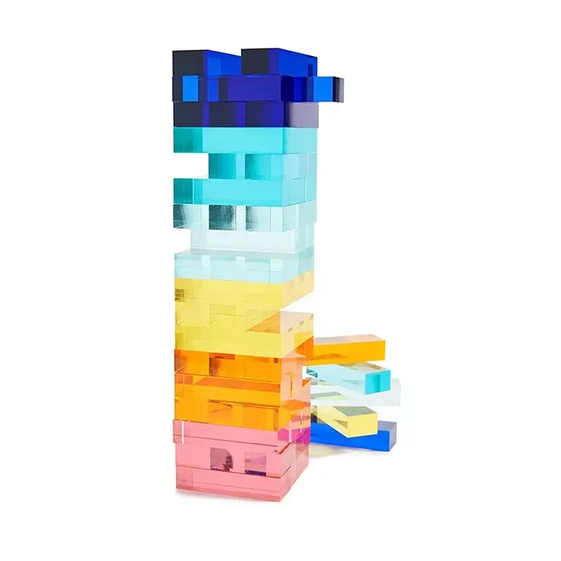 Colorful Acrylic Stacking Tumbling Tower Game - Jumbling Tower