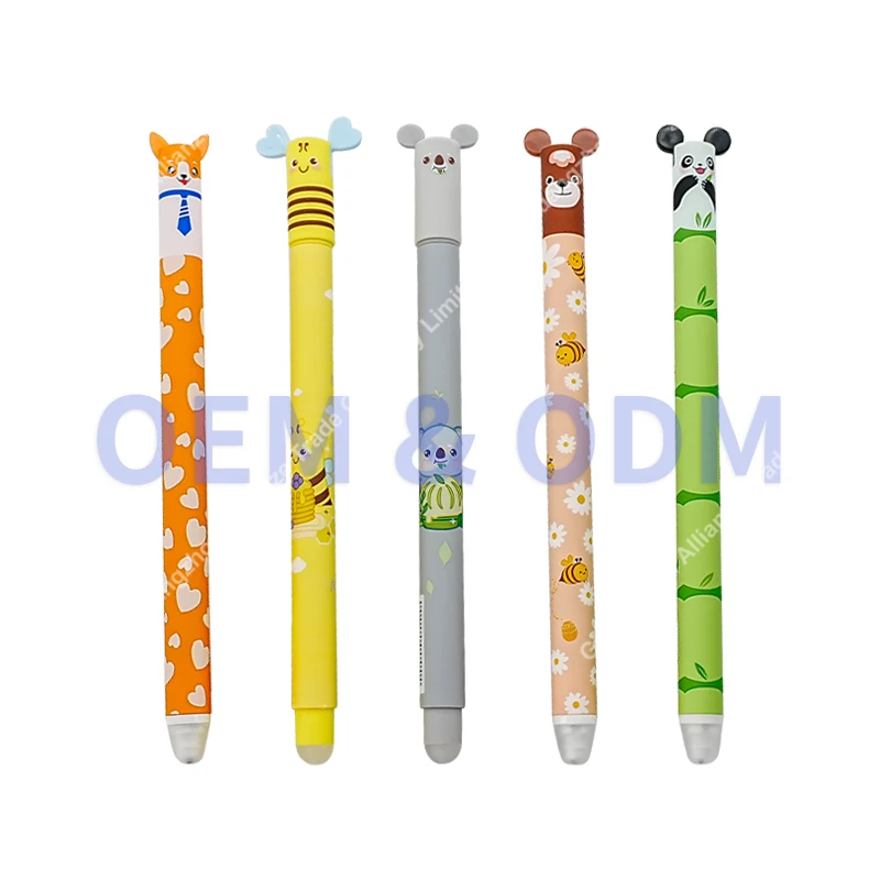 5 Style Creative Cute Cartoon Animal Design Erasable Gel Pens Wholesale ...