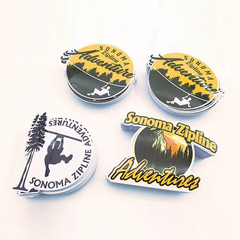 Custom Die Cut Vinyl Printing Adhesive Waterproof PVC Label Stickers