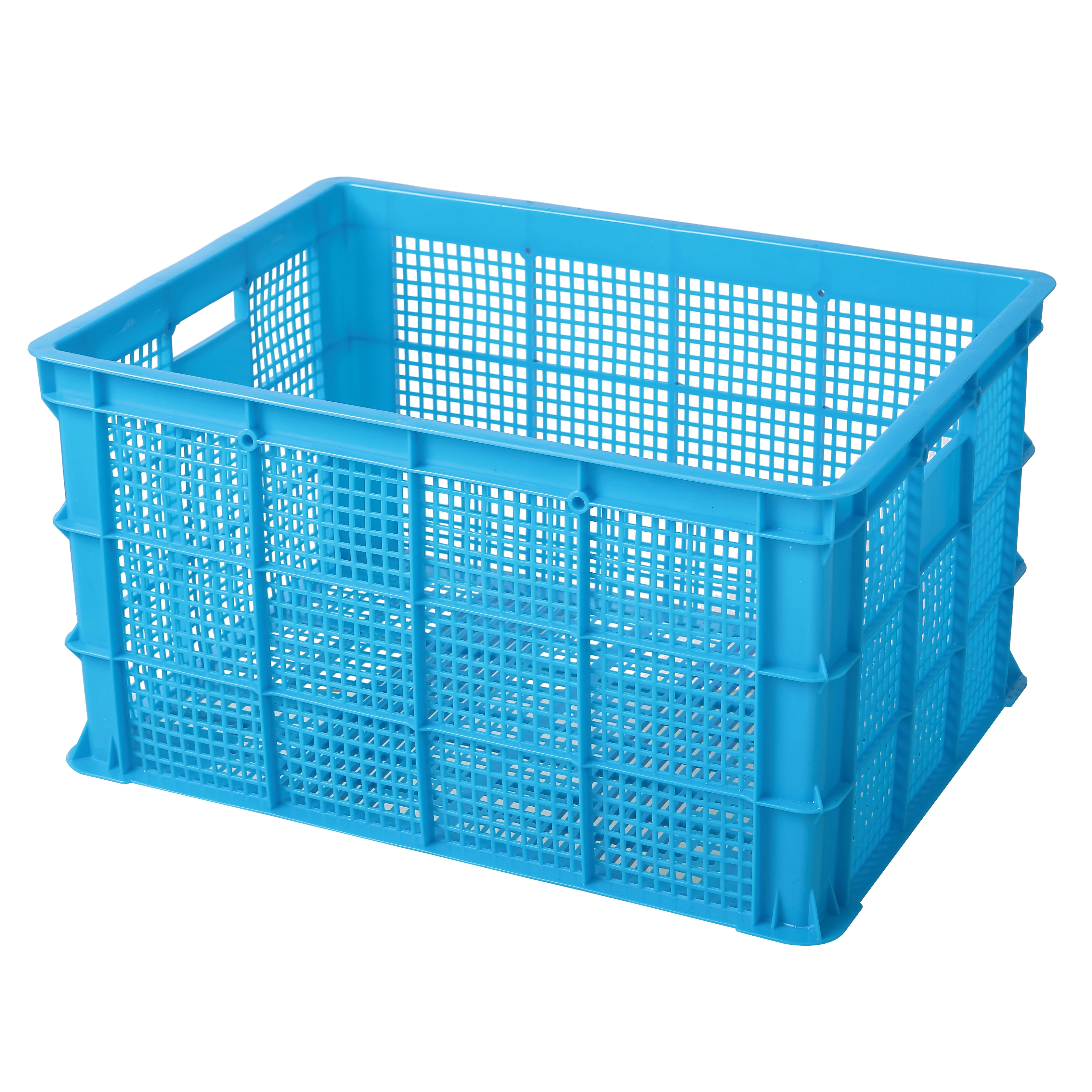 Customized Plastic Crates Hdpe Storage Basket Vented Side Container ...