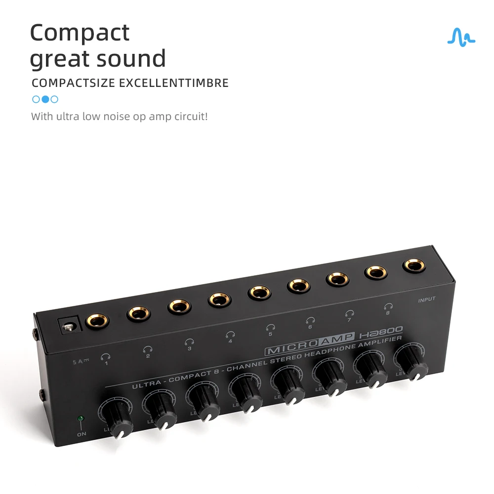 8 Channel Compact Amplifier - HA800 for Audiophile Headphones
