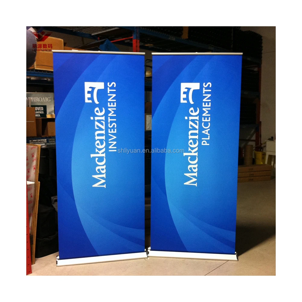 Aluminium Roll Up Banner Display Stand Retractable Poster Banner ...