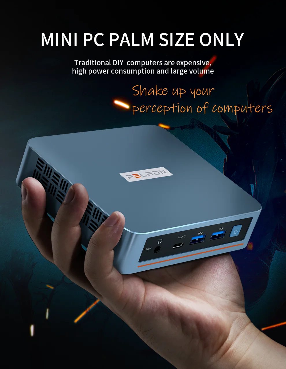 Peladn Cpu Intel N100/n95 Wifi 5.0 Bt4.2 Micro Computer 16gb 512gb ...