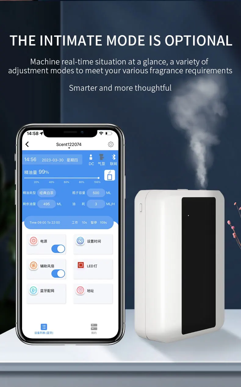 Wall Mounted Scent Aroma Oil Diffuser Home Luxury Scent Machine Aroma ...