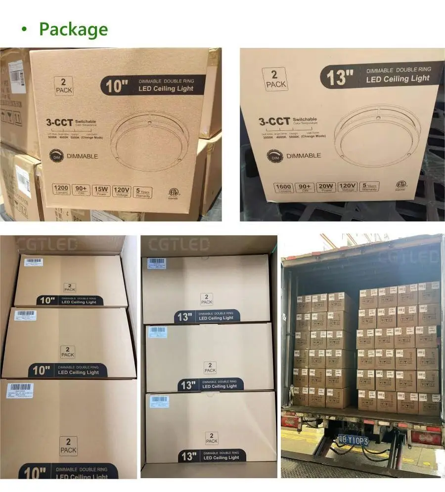 Etl Cct Selectable Double Ring 15w 18w 24w 30w Flush Mount Round Led ...