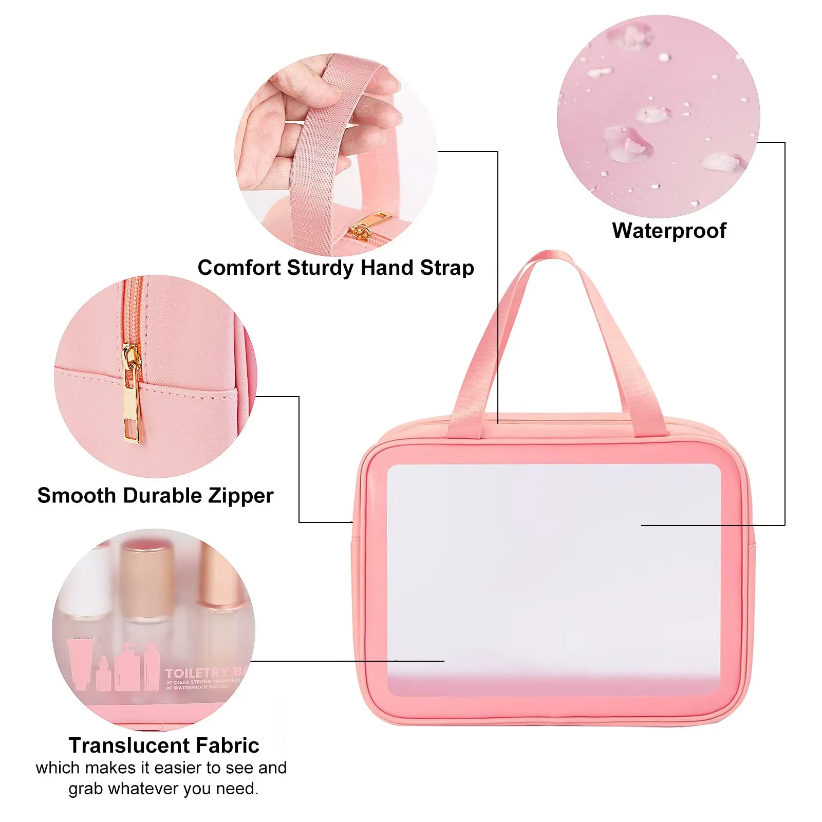Hot Clear Toiletry Bag See Through Packing Cube With Handle Clear Bag ...