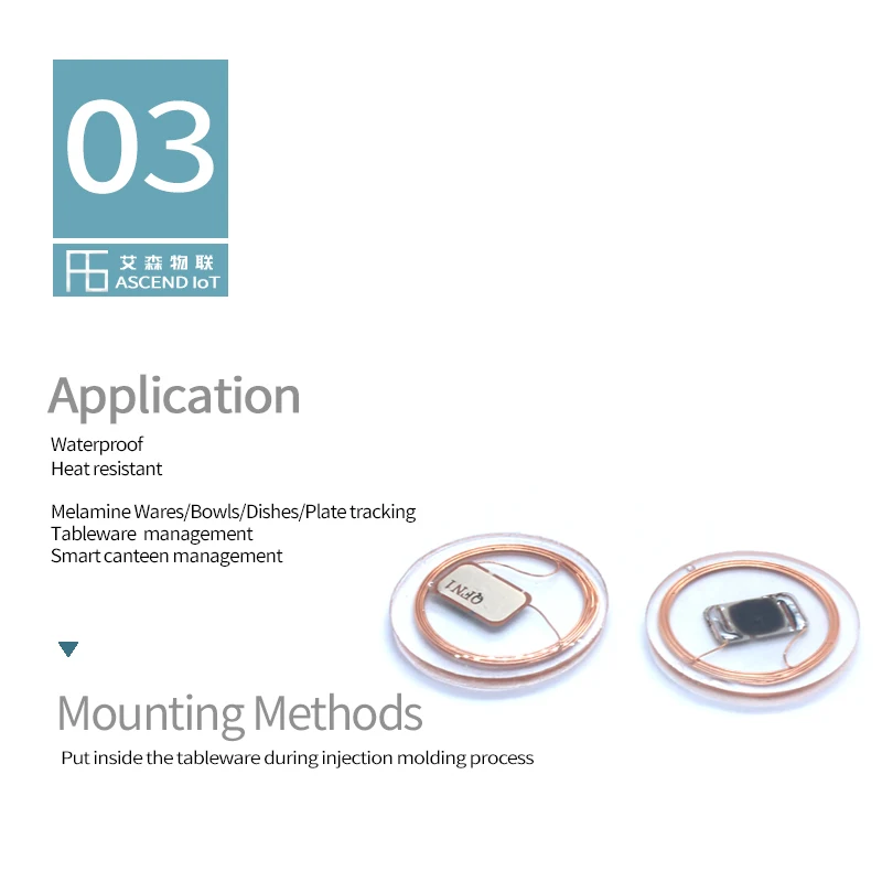 Custom Epoxy Resin Based RFID NFC Coin Tag Heat Resistant Waterproof ...