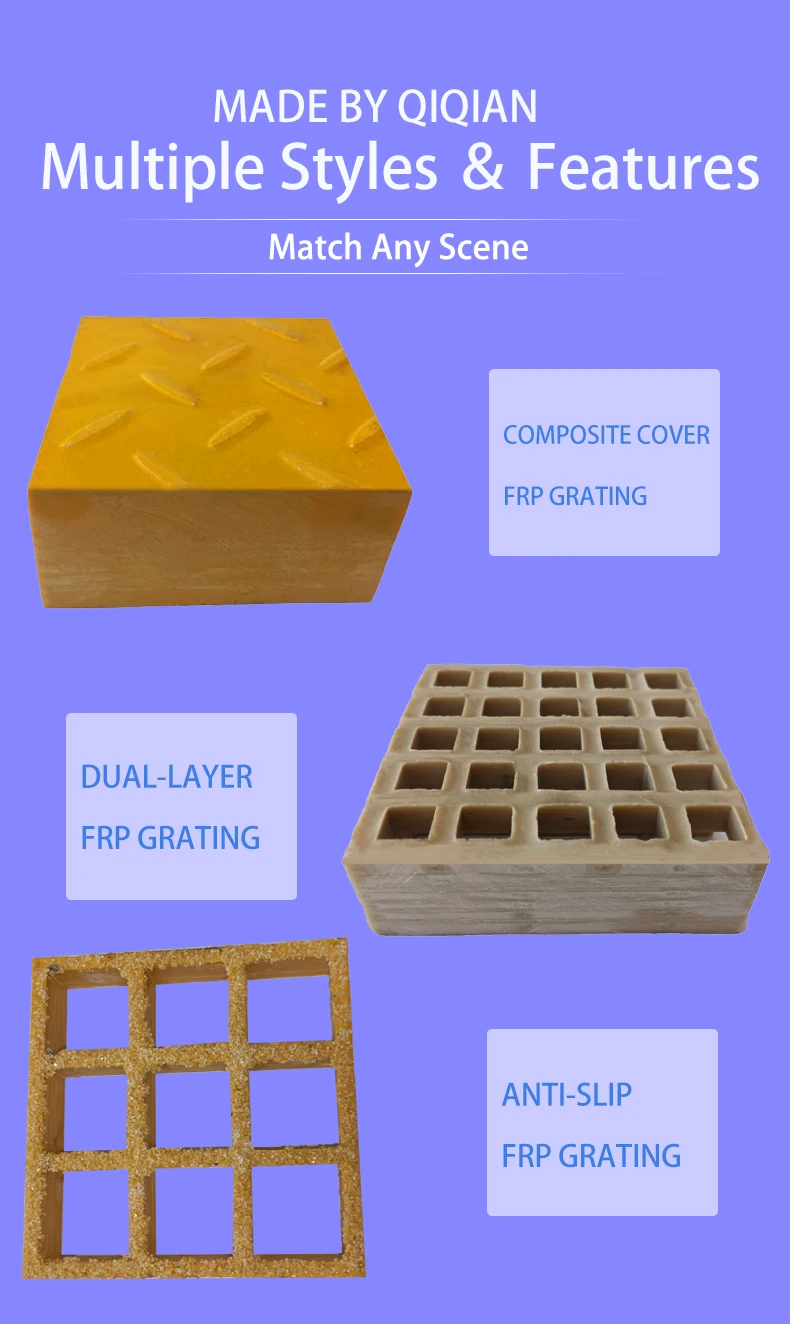 Customized Size Frp Gfrp Grating Frp Molded Grating For Walkway ...