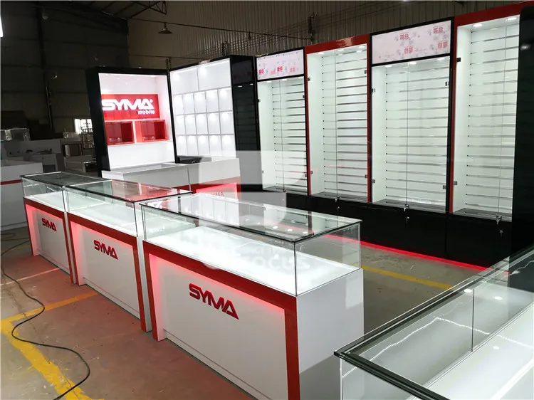 Mobile Shop Display Cabinet Glass Kiosk Cell Phone Store Mobile Shop ...