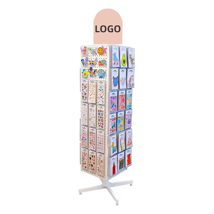 Hot Sale Floor Standing Pegboard Display Stand Metal Rotating Display Stand With Hooks Buy