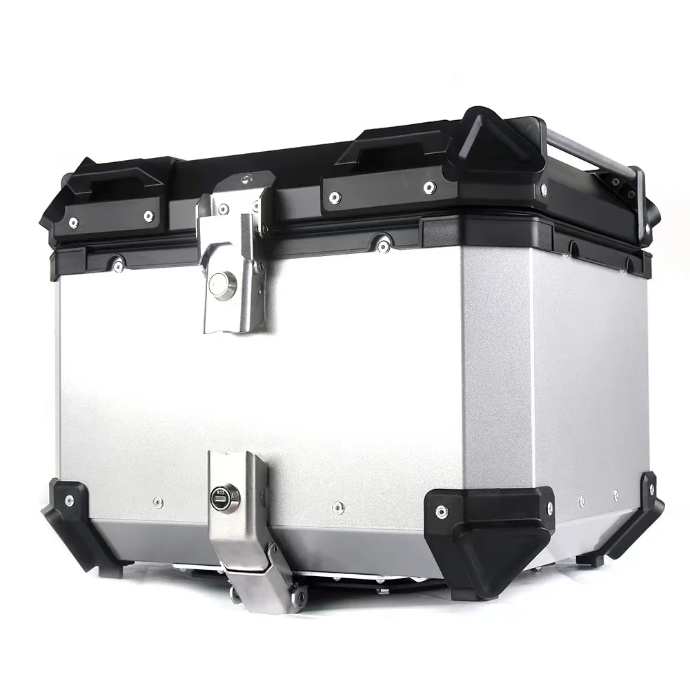Aluminum Motorcycle Storage Box Tail Pannier Tail Boxes Top Case 35L ...