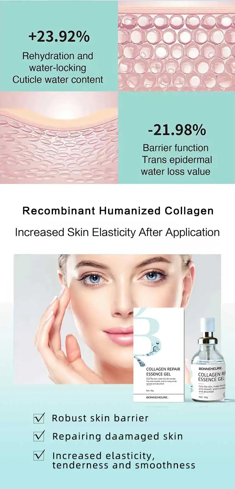 Collagen Soothing Gel Repair Sun Damage Recombinant Human Collagen ...