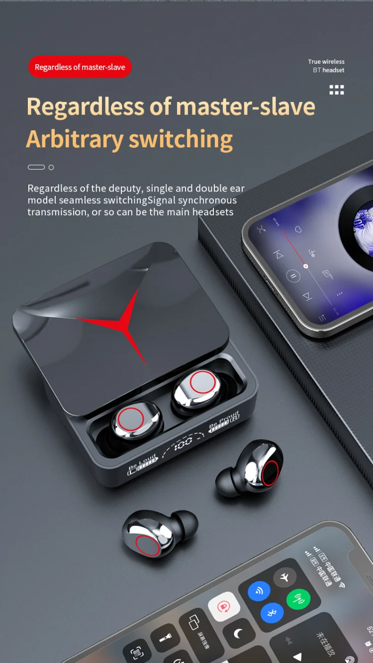M90 Pro Tws Earbuds Wireless Gaming Headphones With Powerbank Headset ...