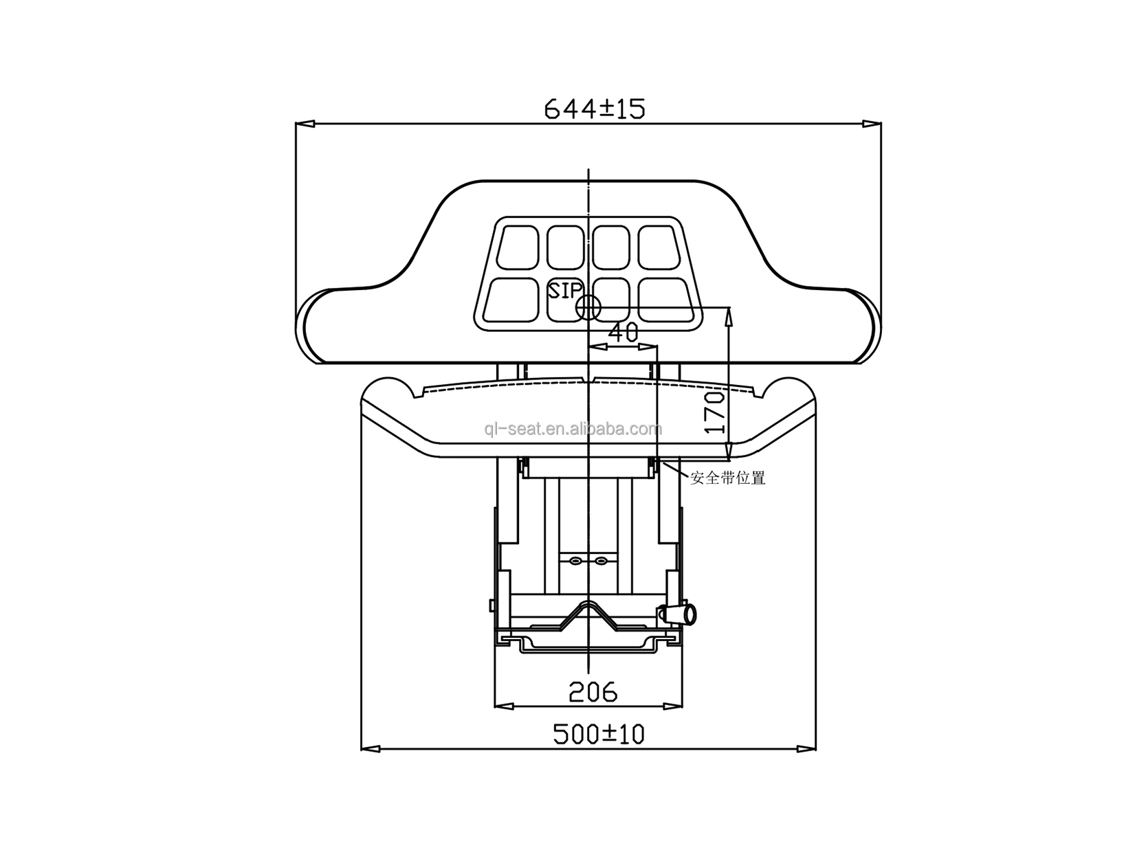 KL Seating Compact Tractor Seat Backrest - Comfort & Support