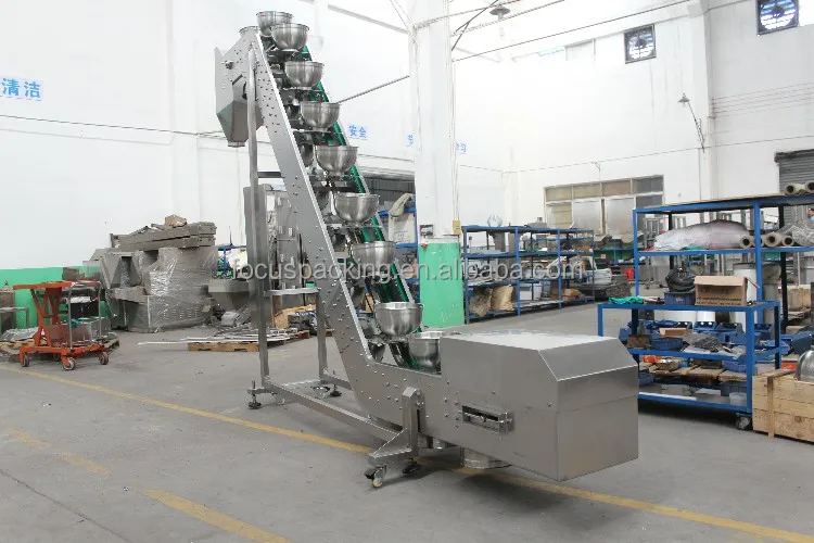 Manual Feeding Conveyor with Buckets - Durable & Efficient