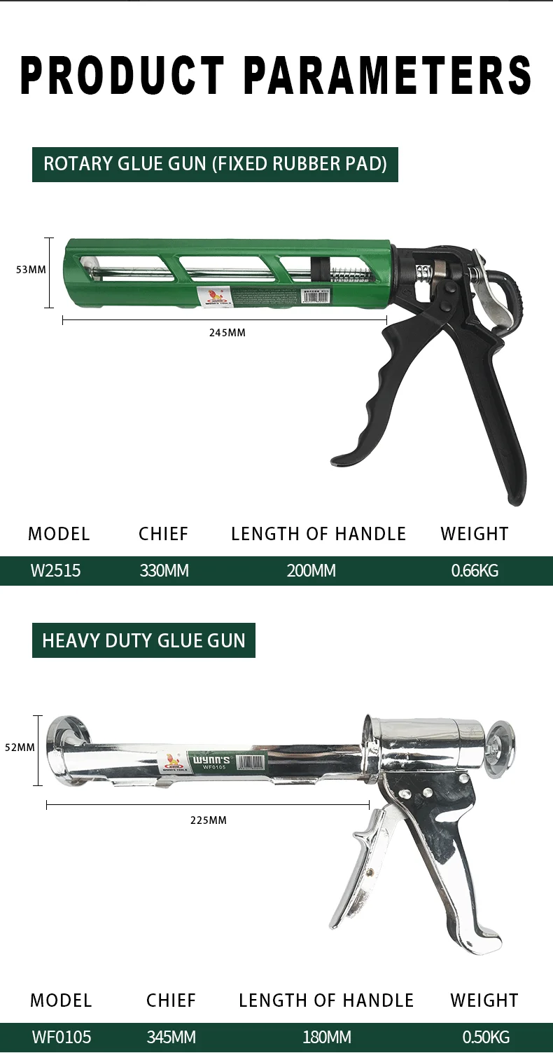 Various Styles Glue Injection Gun Silicone Sealant Caulking Gun Tools ...