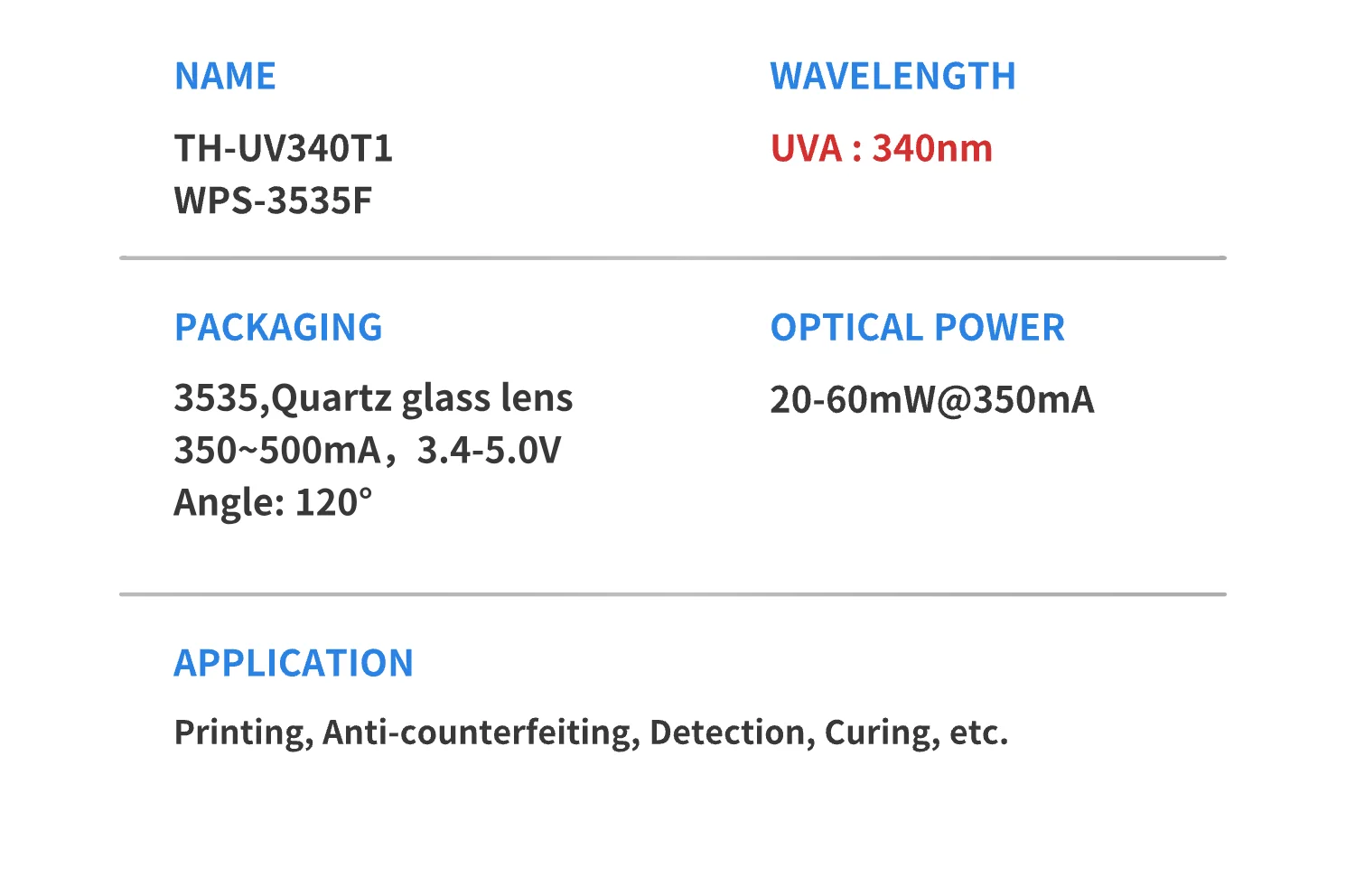 340nm Uva Led Printing System Curing Uv Led - Buy 340nm Led 340nm Uva ...