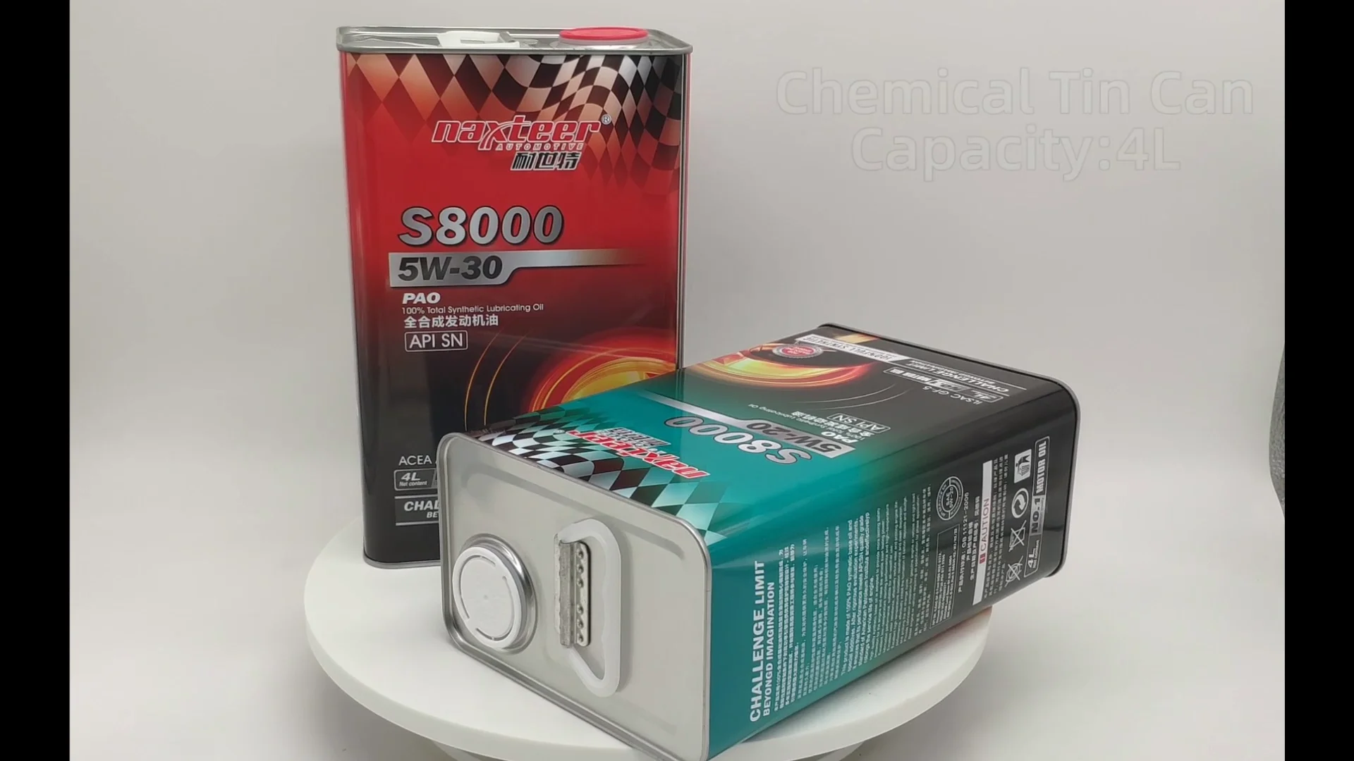 4 Liter Rectangular Engine Oil Can Metal Tin For Oil Can Manufacturer ...