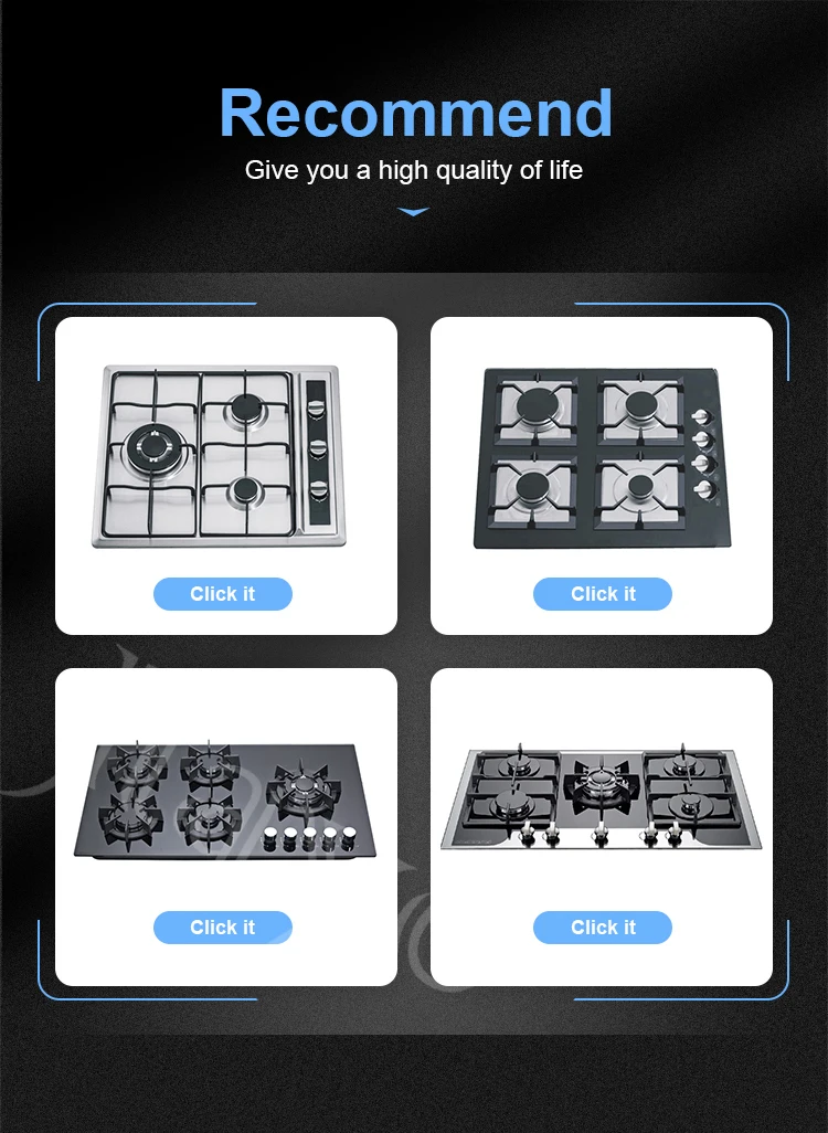 Cooktop 5 Gas Burner With Gas Stove Is Tempered Glass Kitchen Surface ...