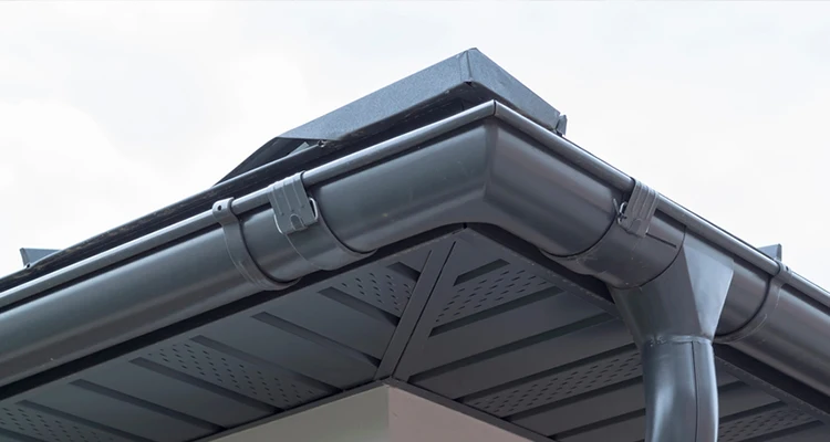 Large Industry Aluminium Rain Gutter Light Yellow Gutter Half-Round ...