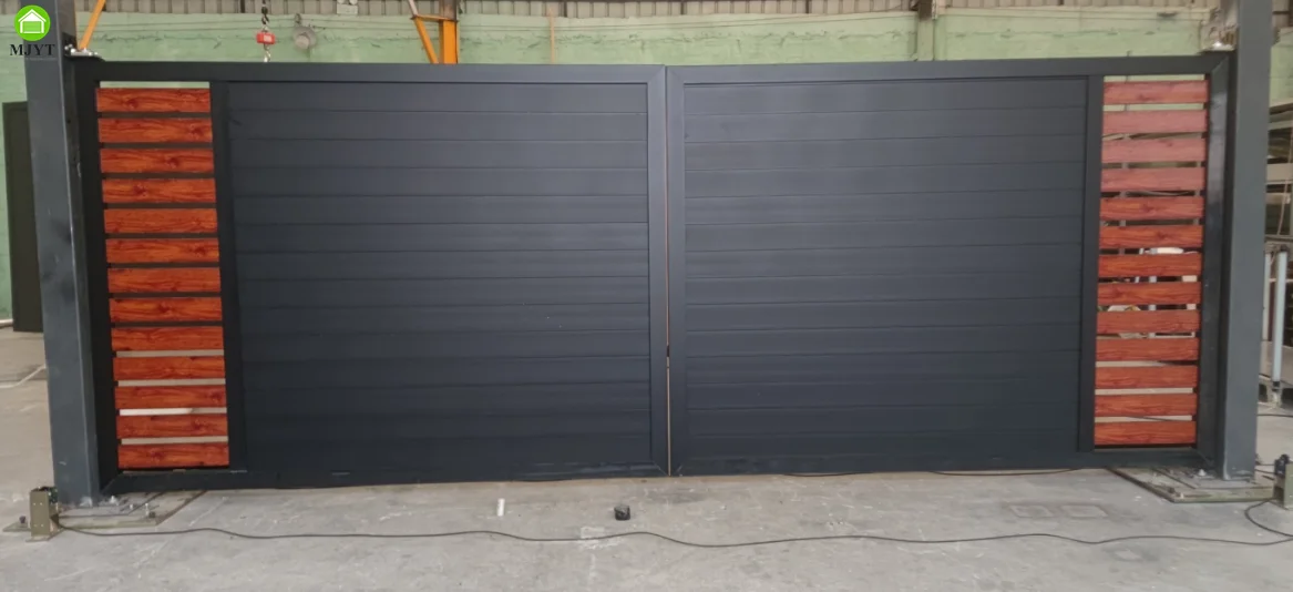 Modern Aluminum Automatic Swing Driveway Metal Gate - Customizable ODM