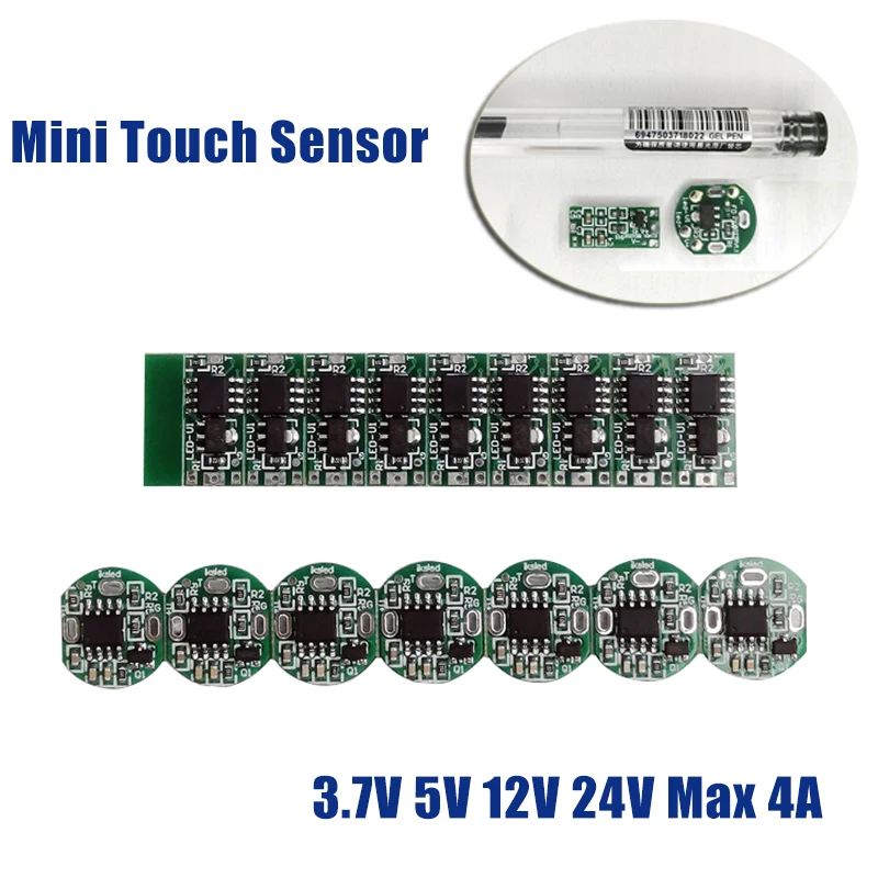 DC 3.7V 5V 12V 24V Touch On/Off Switch Control Lamps Active Components ...