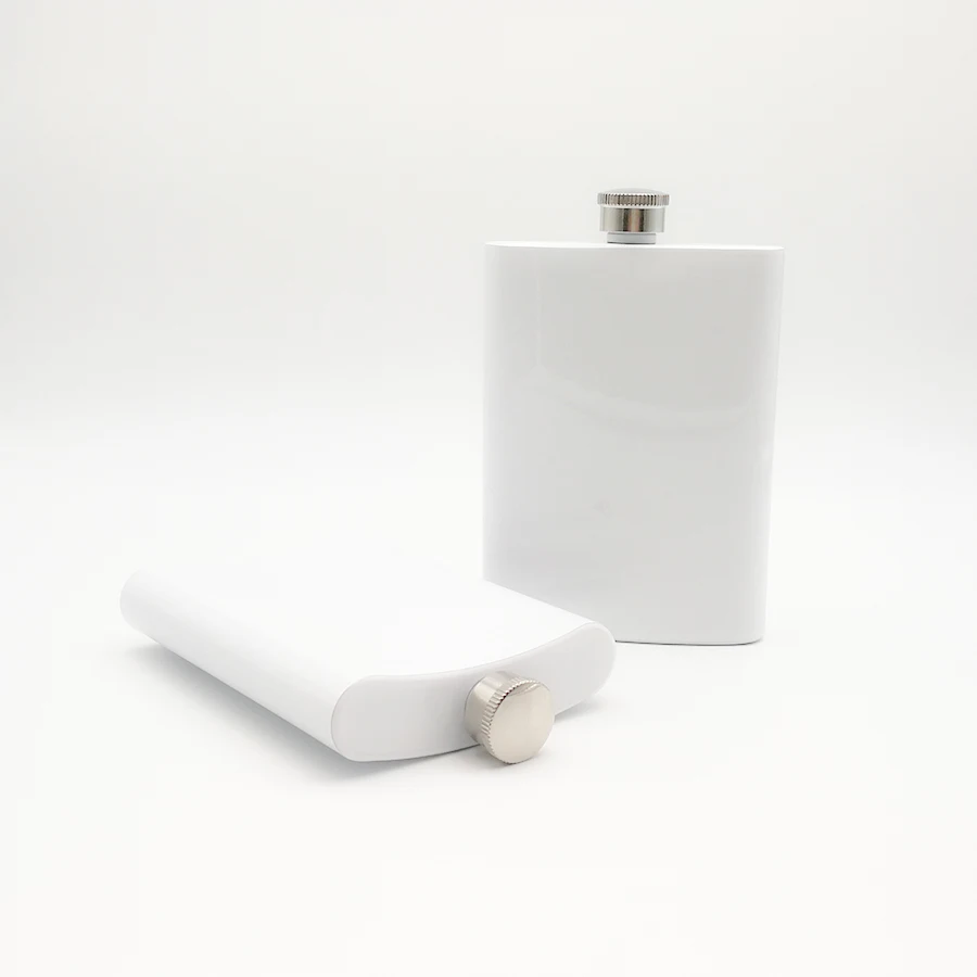 Portable Pocket Sublimation Blank Hip Flask White 8oz Wine Hip Flask ...