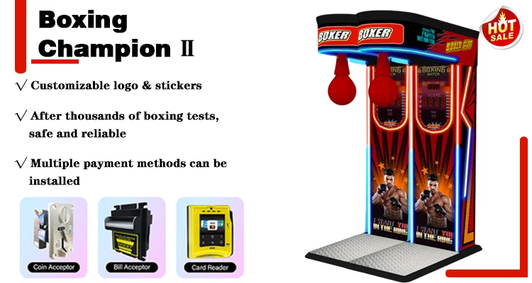 Street Arcade Boxing Game Machine - Coin Operated Punch Bag Simulator ...
