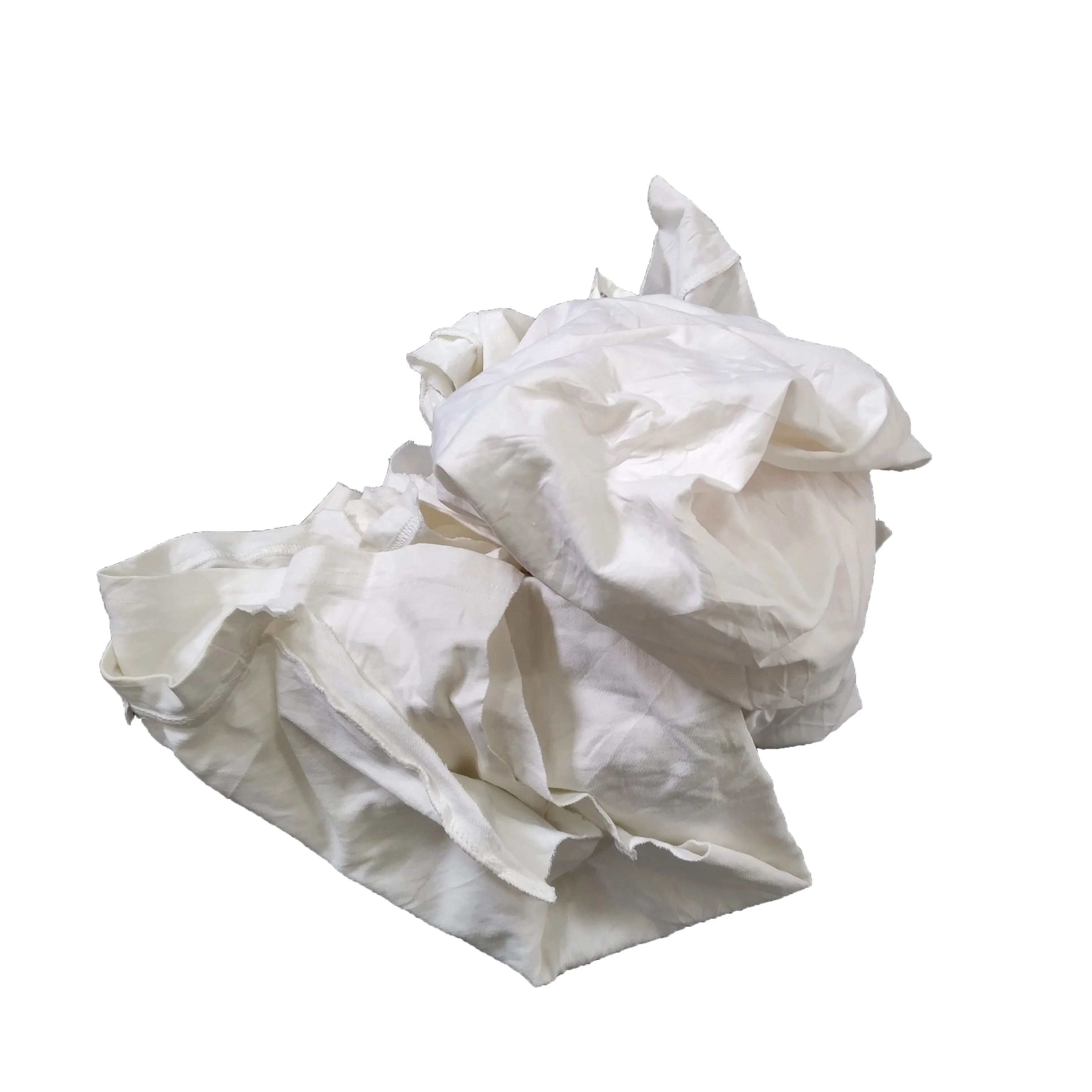 Manual Cut Hotel White Bed Sheet Cotton Rags Scraps Industrial Ship ...