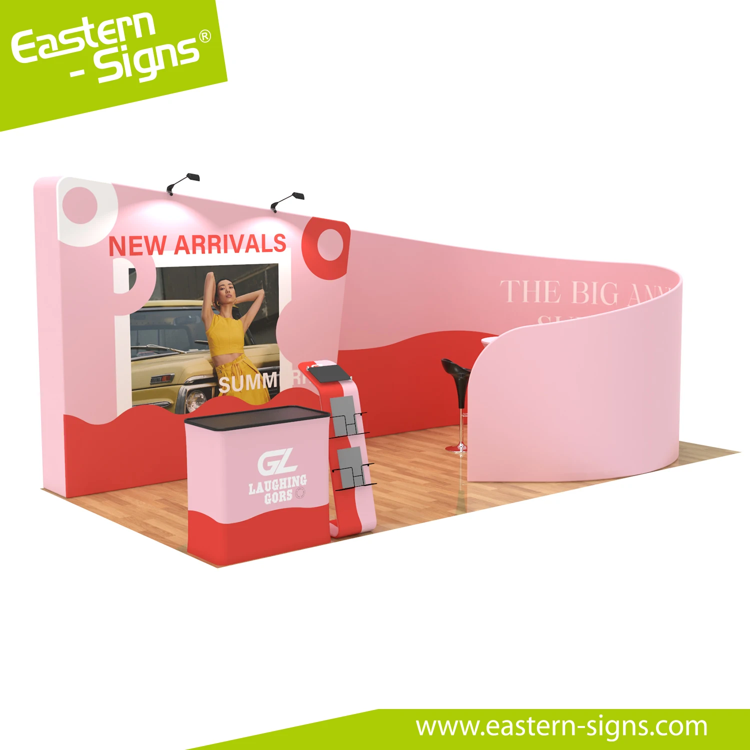 New Product Launch Display Booth 3x6m Aluminium Economic Exhibition ...