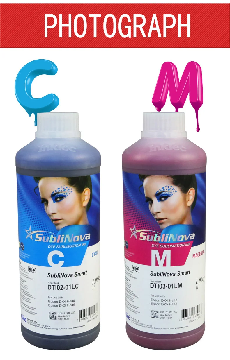 Korea Imported 1 Liter Sublimation Waterproof Based Color Inkjet ...
