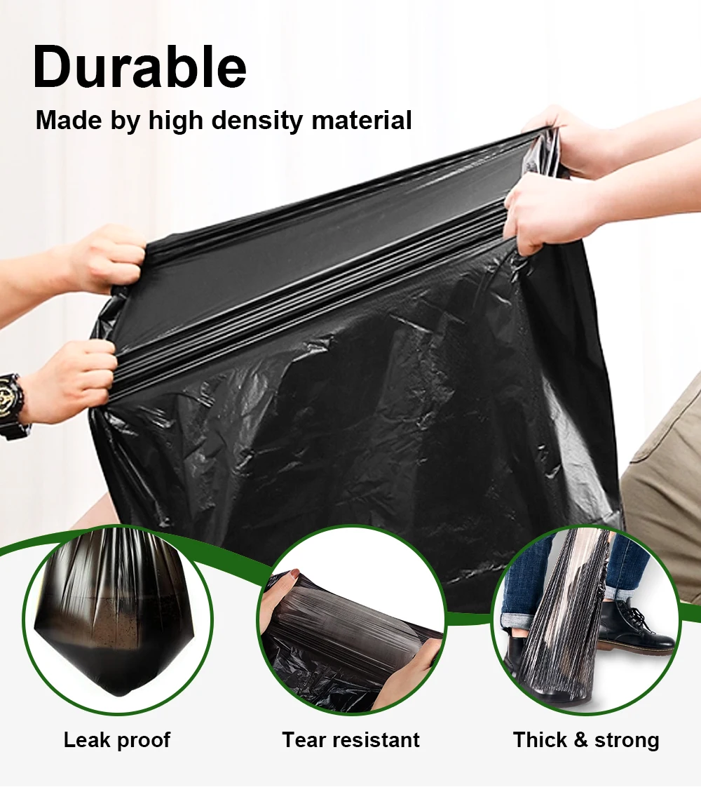 Heavy Duty Ldpe Big Recycle Eco Friendly Trash Garbage Bags Wholesale ...