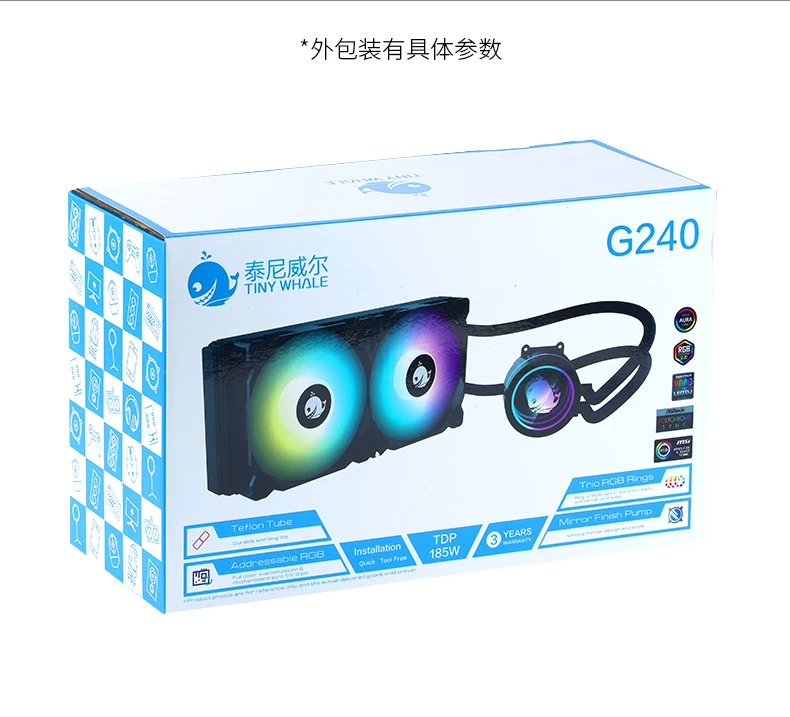 Hongyi Aio 240mm Liquid Cpu Cooler Cooling 240 Water Cooler Fan ...