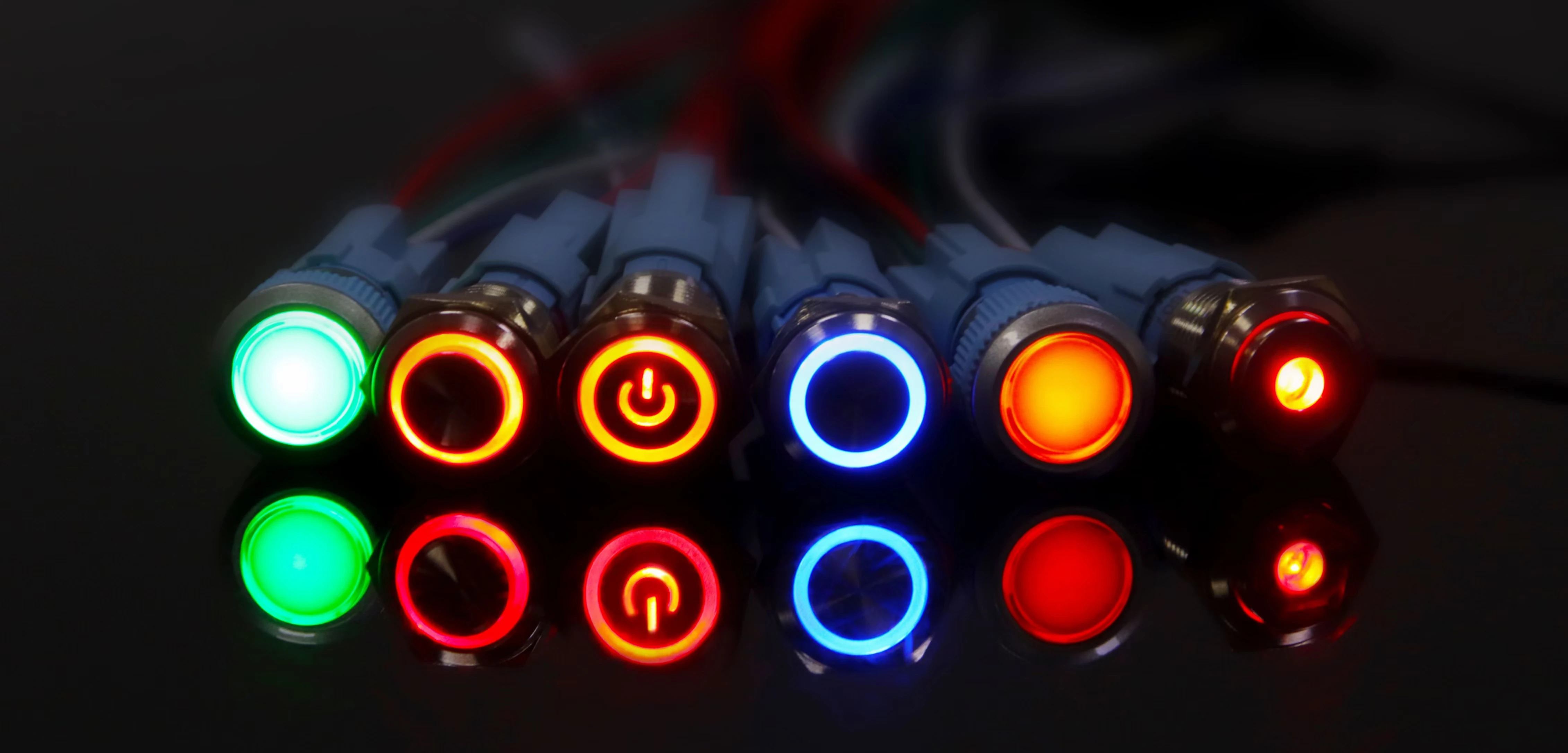 12V LED Push Button Switch MP016S/F11-D - Momentary Self-locking