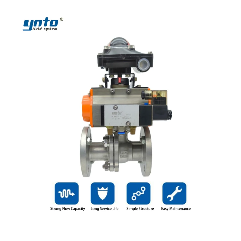 Ynto Custom Flanged Ball Valve Industrial 304 316 316l Stainless Steel ...