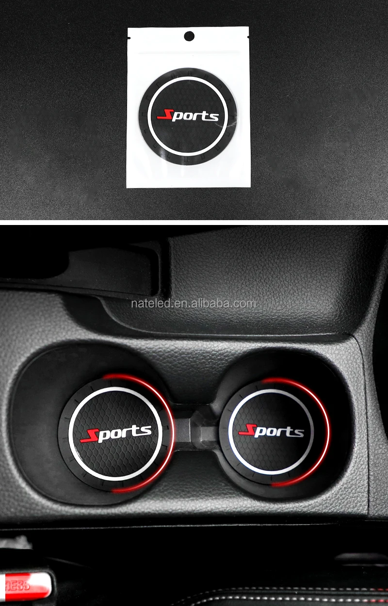 Factory Custom Logo Auto Durable Anti Slip Pvc Silicone Cup Mat Car ...