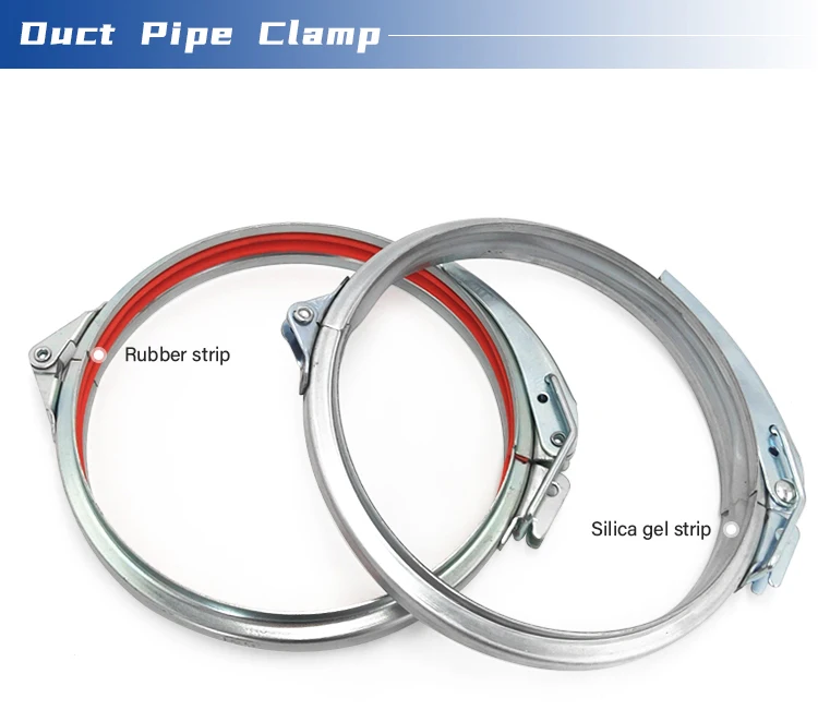 Stainless Steel Quick Lock Release Pipe Air Duct Clamp Wide Band With ...