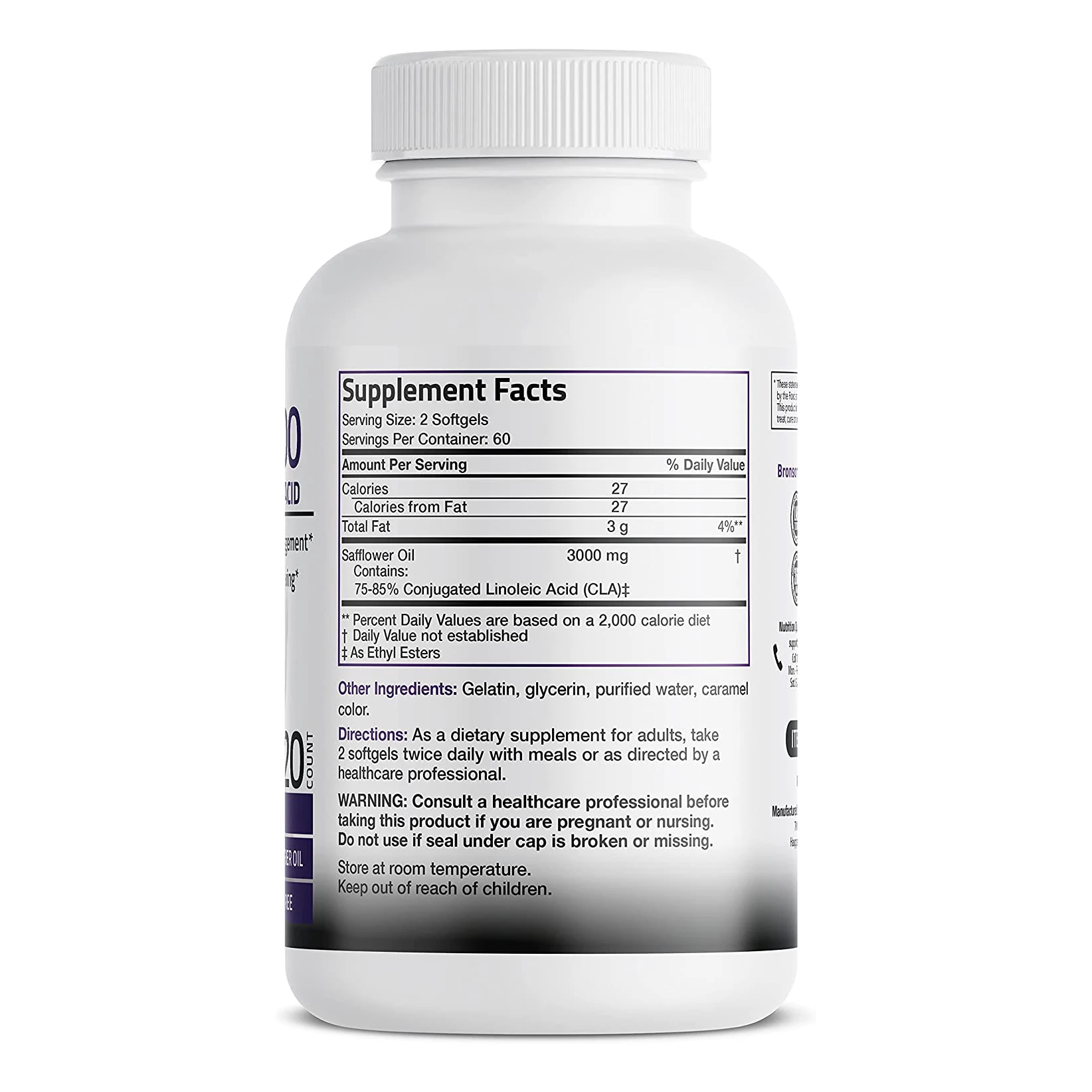 High Potency Cla Softgels Extra Support For Healthy Weight Management ...