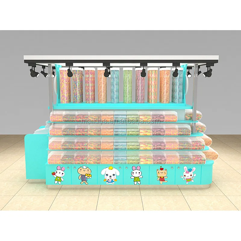 Candy Display Showcase - Sweet Treats Kiosk for Retail