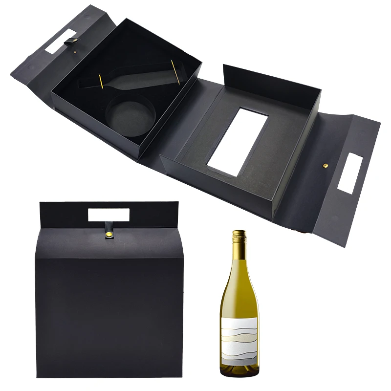 Custom Single Or Double Magnetic Cardboard Wine Beer Box With Sponge ...