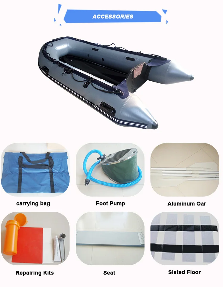 Pvc Fabric Inflatable Boat Heavy Duty Inflatable Boat 2.9m Slated Floor ...