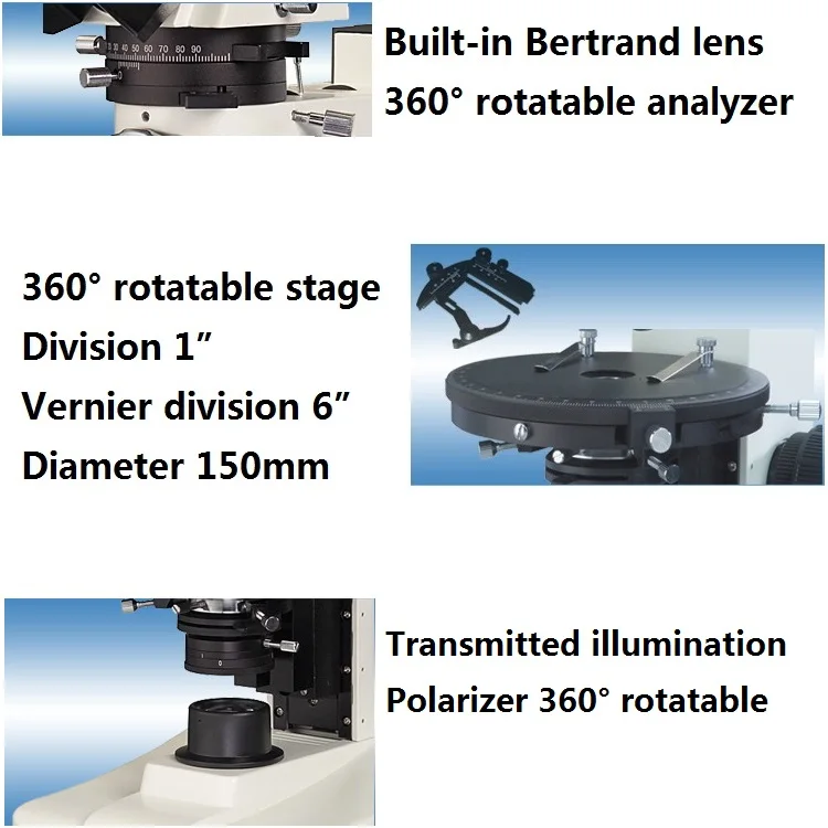Boshida PL1506 Polarizing Microscope - 40X to 1000X Magnification