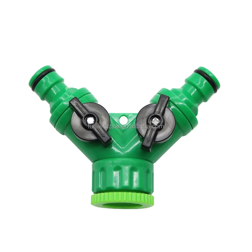 Garden Irrigation Y-shaped Water Splitter 1/2" 3/4" Female Thread 2-Way ...
