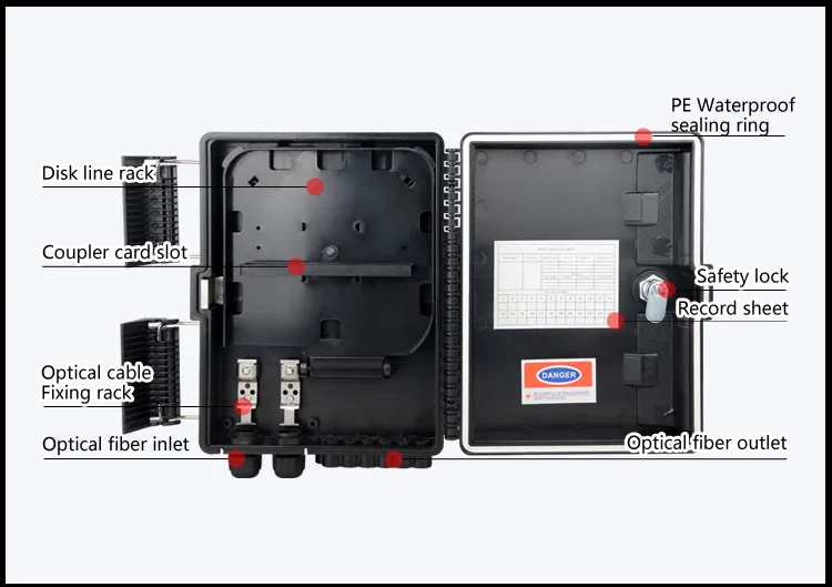 ODB Box 8 12 Core Port Outdoor Fiber Optical FTTH Distribution