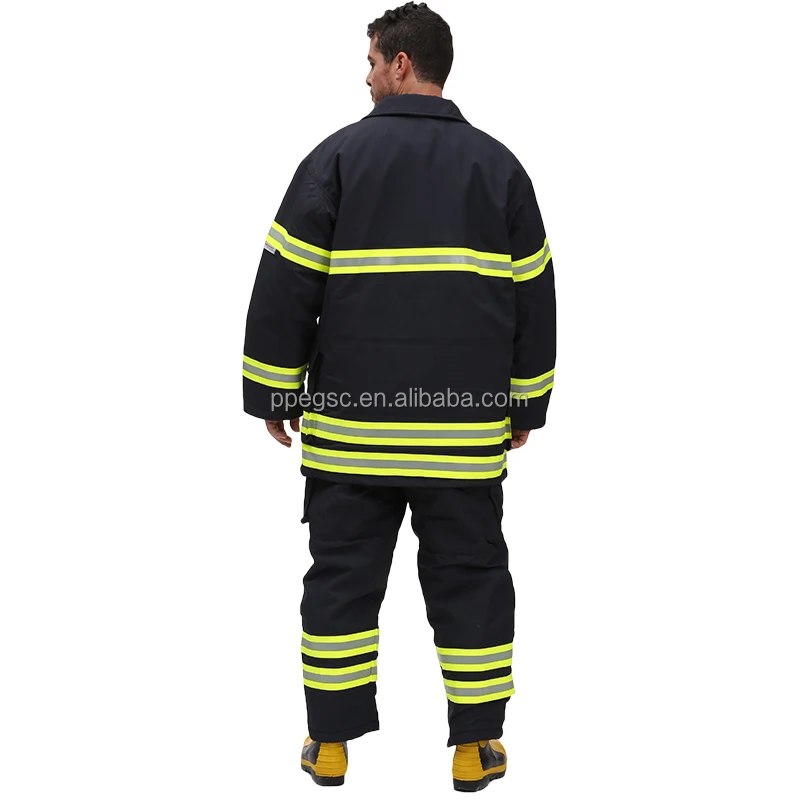 EN469 Certified Firefighting Suit Aramid Fireproof Protective Gear with ...