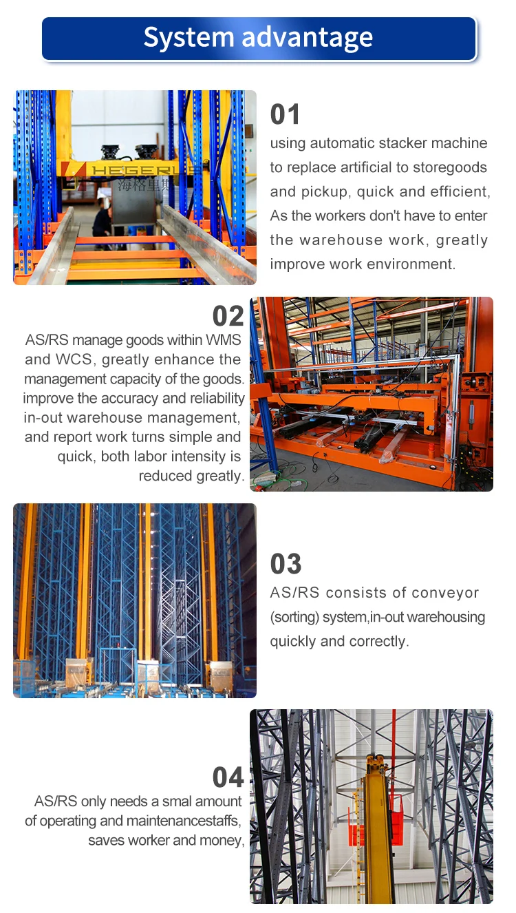 Warehouse Asrs Racking System With Stacker Crane System Include Wms ...