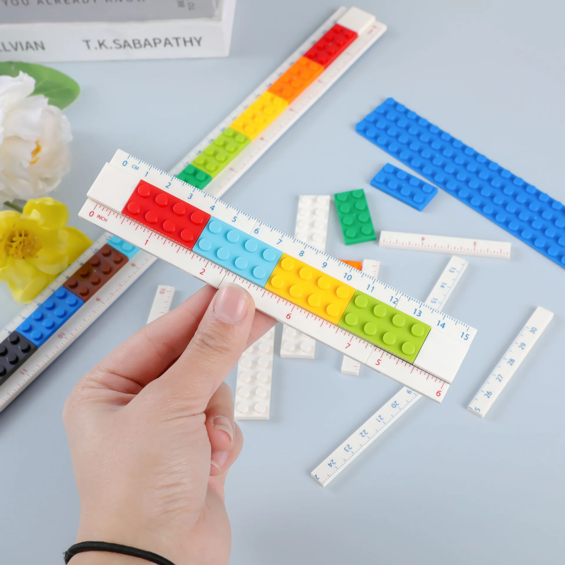 Ruler Wholesale Primary School Students Diy Building Blocks Assembling ...