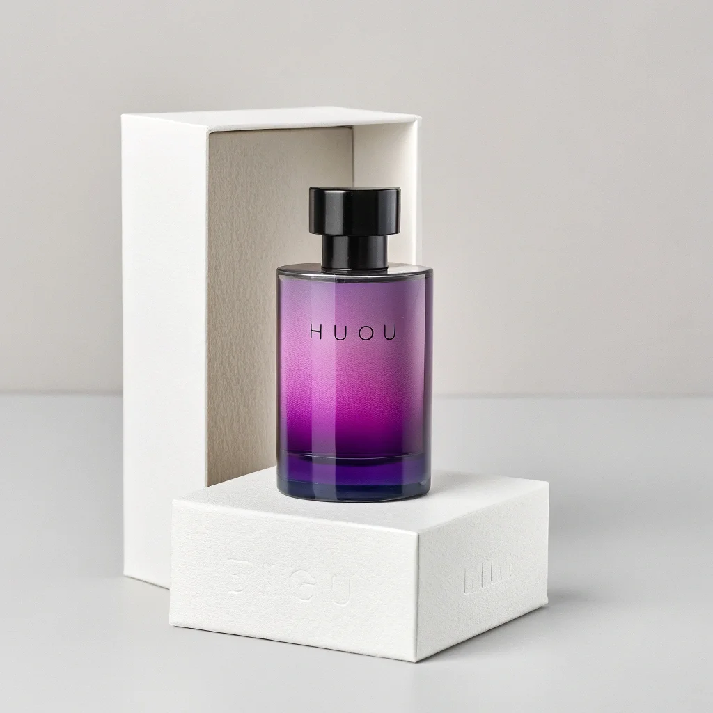 Wholesale 100ml Gradient Purple Perfume Bottle Custom Logo Empty Glass ...